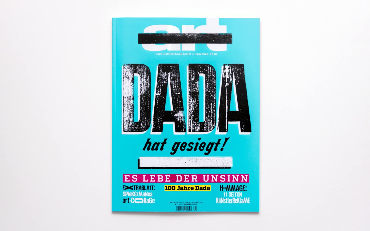DADA won! Cover for ART magazine – All Things Letters
