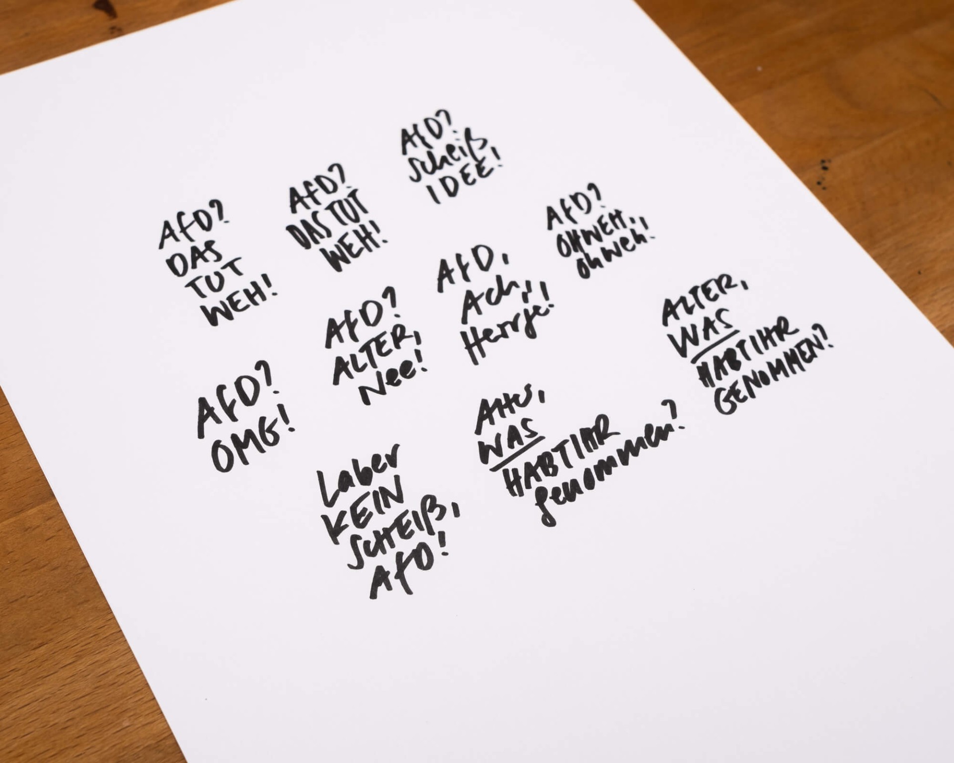 How to Demoschild - All Things Letters